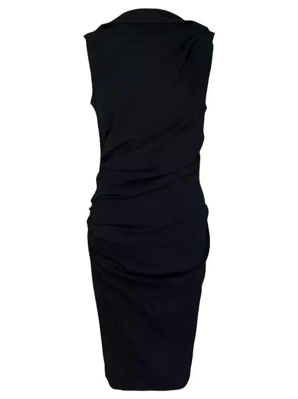 CLUB21 COLLECTION Draped Sleeveless Dress - Black