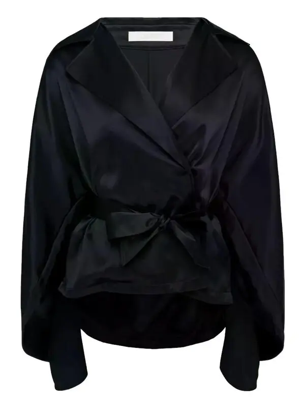 CLUB21 COLLECTION Amelie Silk-satin Jacket - Black