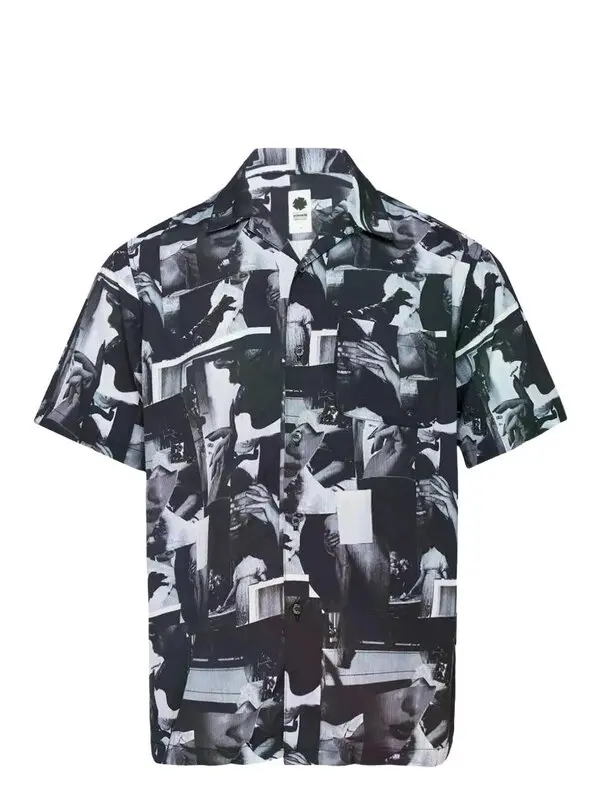 VOWELS Still Photo-print Shirt - Black