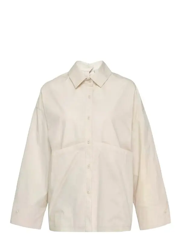 LEE MATHEWS Gilbert Button-back Shirt - Neutrals