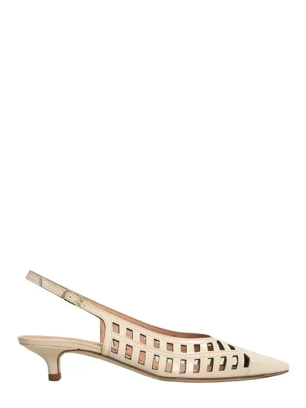 JULIE DEE Cut-out Slingback Pumps - Neutrals