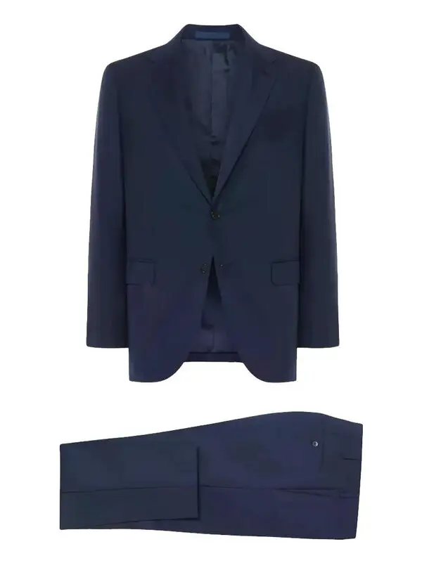 Caruso Aida Single-breasted Two-piece Suit - Blue