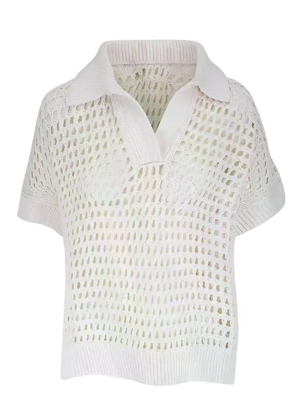 TWP Oversized Polo-collar Sweater - Neutrals