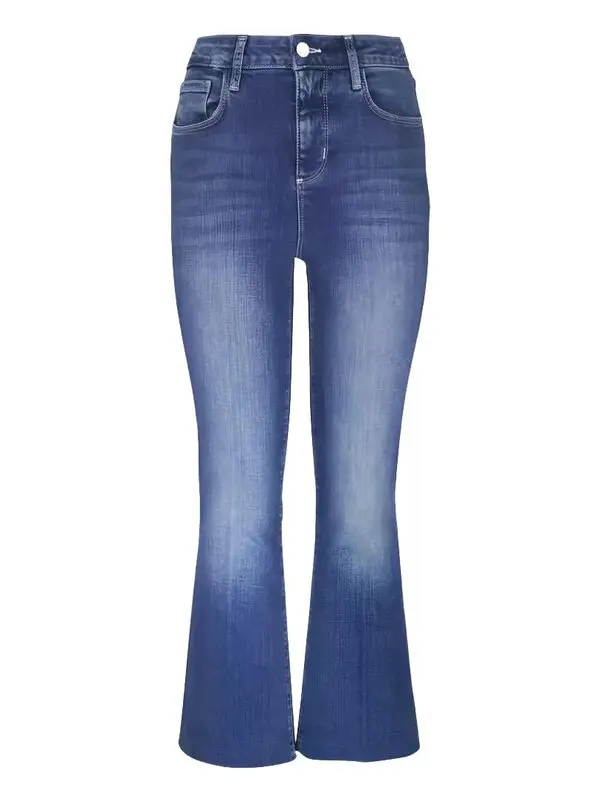 L'Agence Kendra Cropped Flare Jeans - Blue