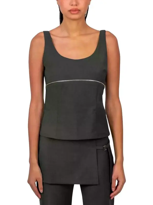 Paloma Wool Isee Zip-detail Top - Grey