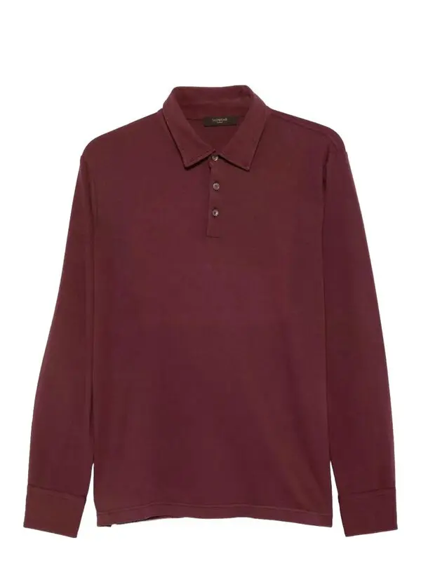 ZANONE Buttoned Polo Shirt - Red