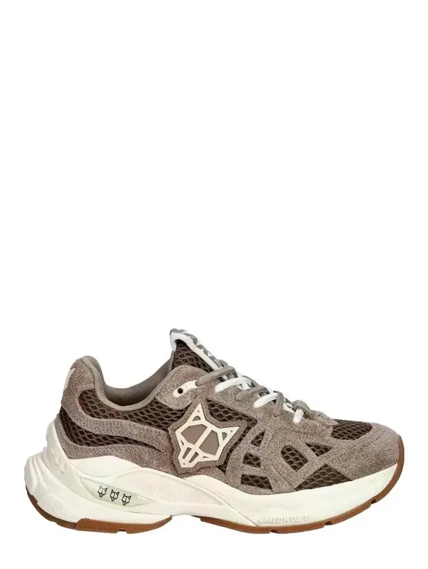 NAKED WOLFE Smash Mesh Panelled Sneakers - Brown