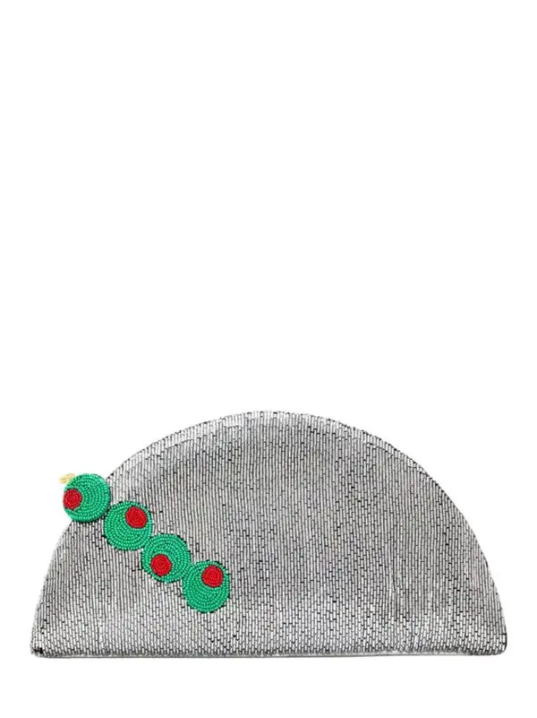 SIMONMILLER Lune Beaded Clutch - Silver