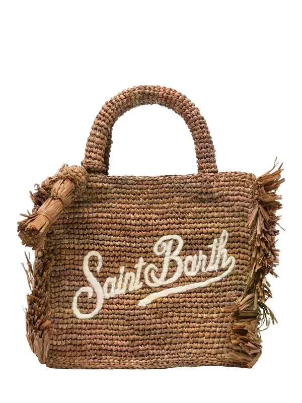 MC2 SAINT BARTH Mini Raffia Tote Bag - Brown