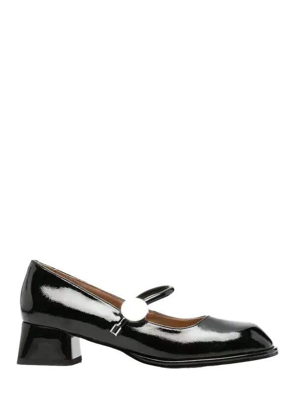 LINDA BAUMANN Patent-finish Mary Jane Pumps - Black