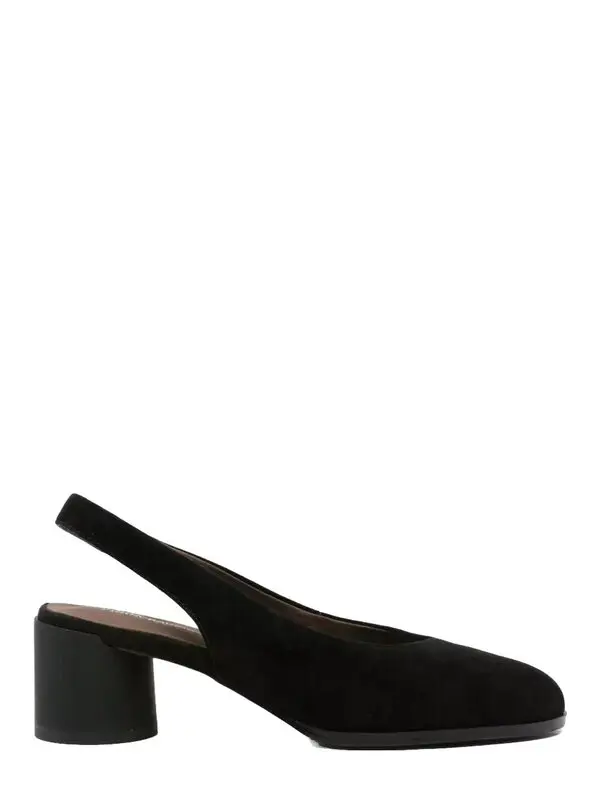 LINDA BAUMANN Slingback Suede Mules - Black