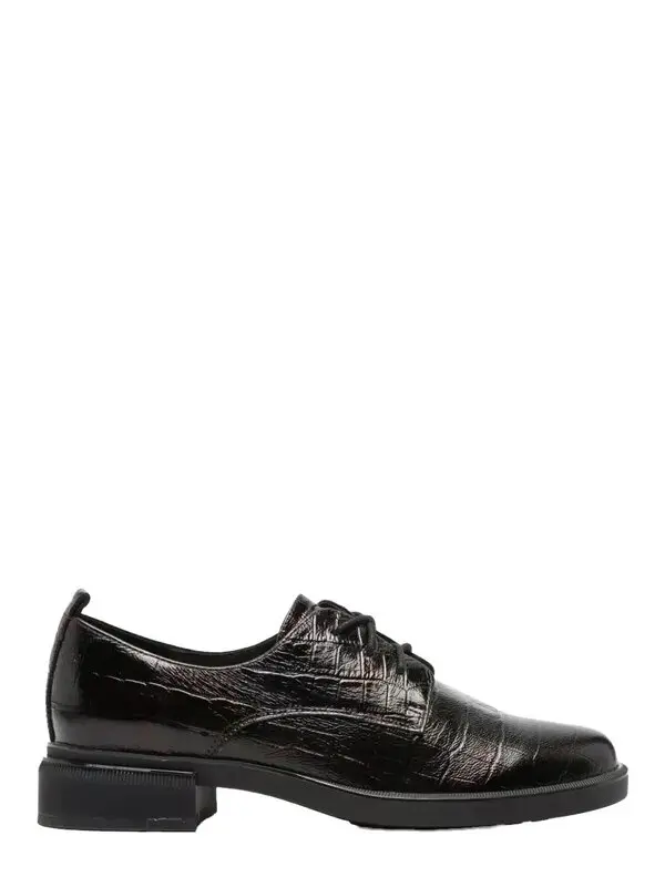 LINDA BAUMANN Croc-effect Oxford Shoes - Red