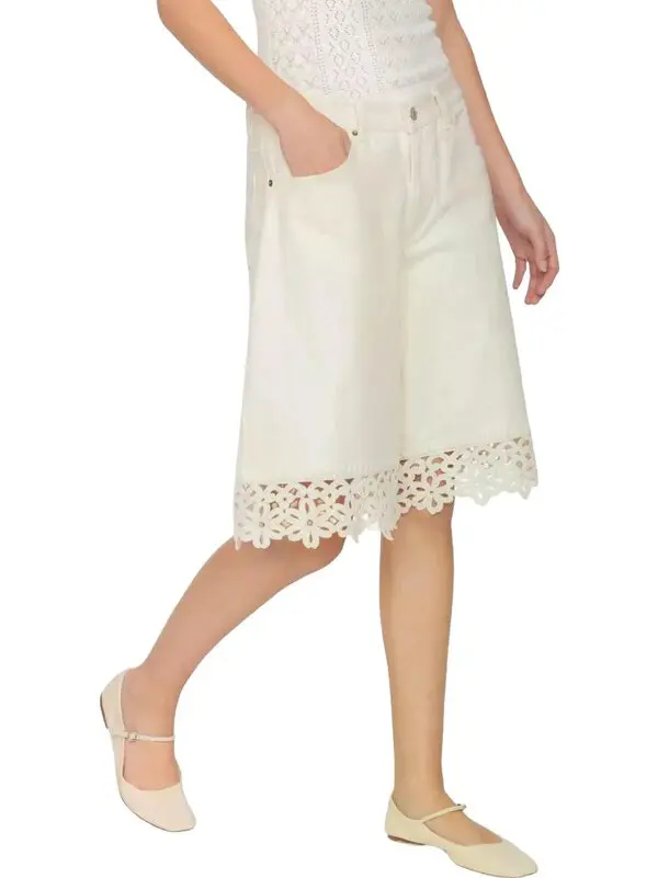 Sea Stasia Lace-trim Shorts - Neutrals
