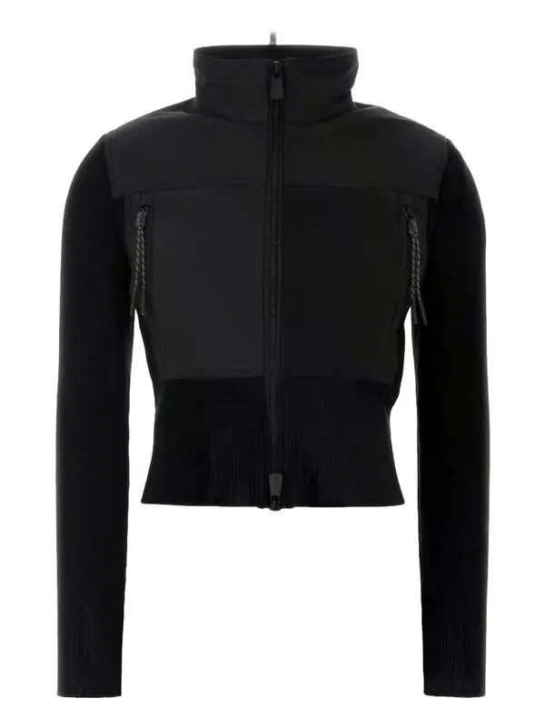 Moncler Panelled Knit Cardigan - Black