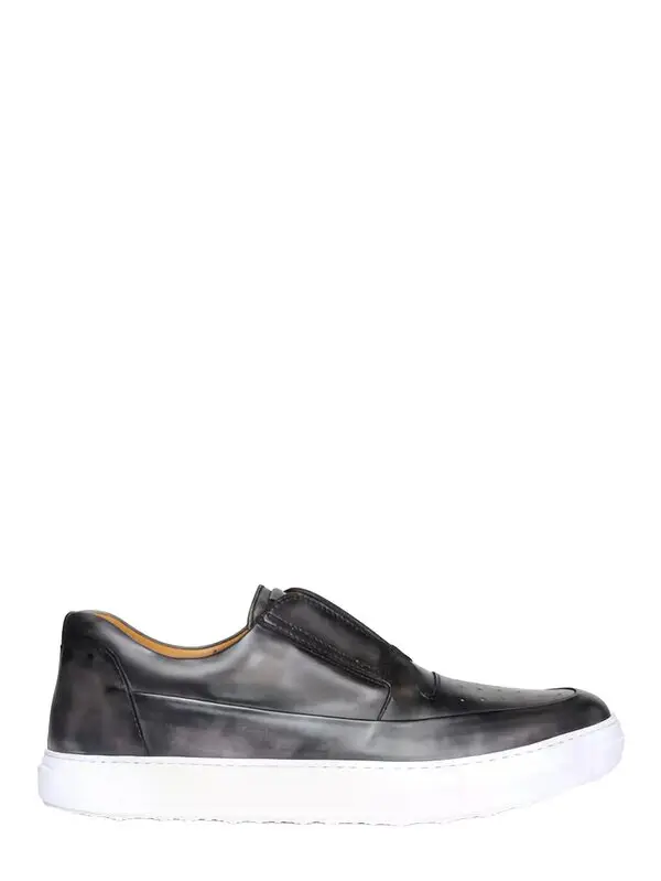 Bontoni Vincente Perforated Leather Sneakers - Grey