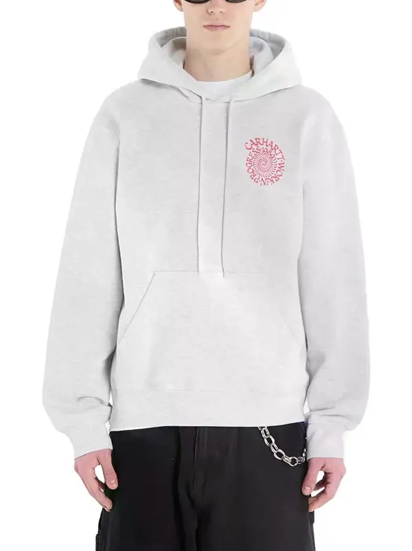 Carhartt Work In Progress Logo-print Drawstring Hoodie - Grey