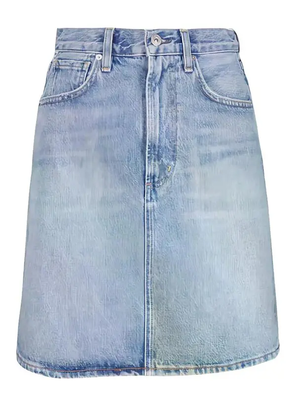 Citizens Of Humanity Faded-effect Denim A-line Skirt - Blue
