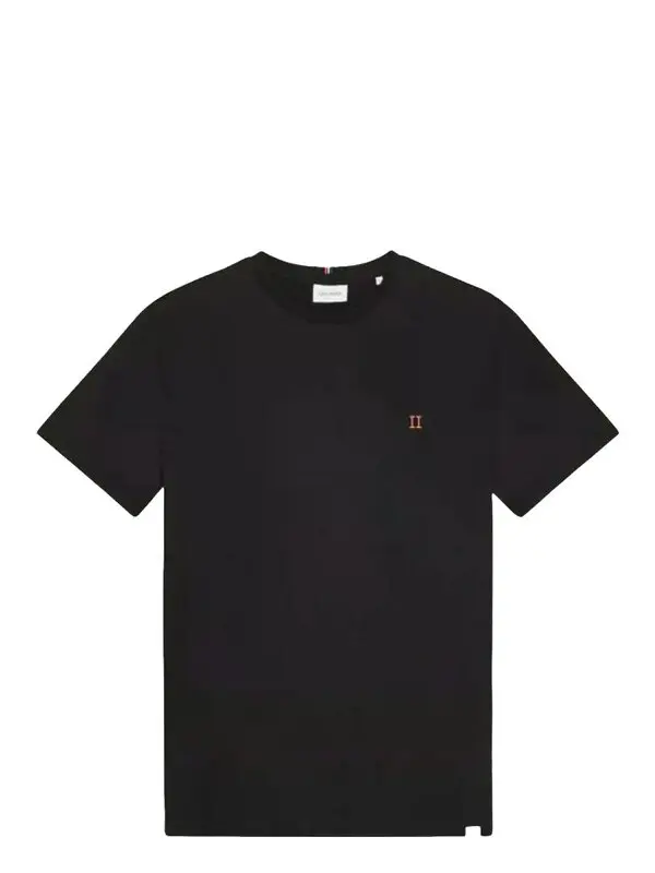 LES DEUX Norregaard Logo-embroidered Cotton T-shirt - Black