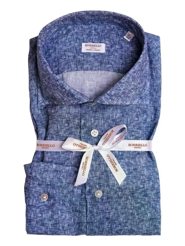 BORRIELLO NAPOLI Spread-collar Shirt - Blue