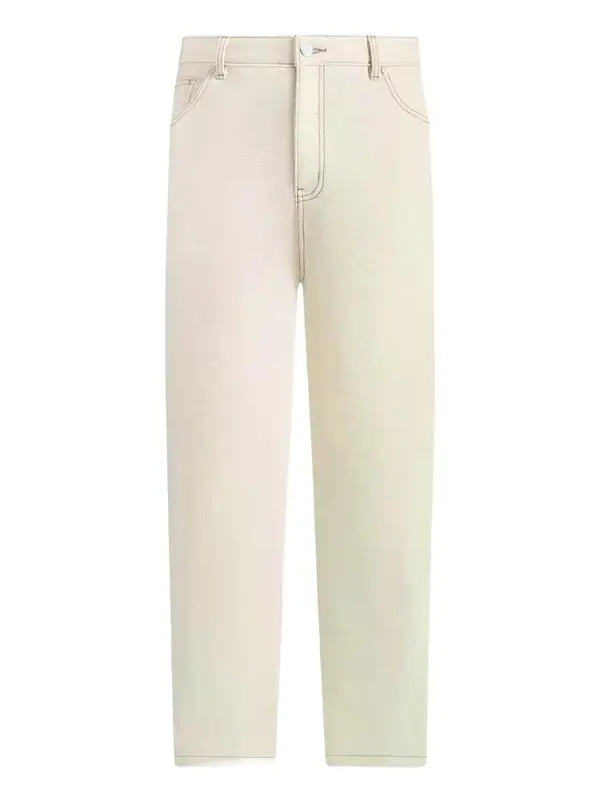 Manière De Voir Contrast Stitching Tapered Jeans - Neutrals