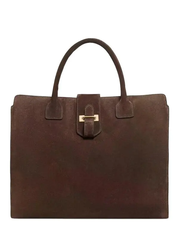 NILI LOTAN Lou Suede Tote - Brown