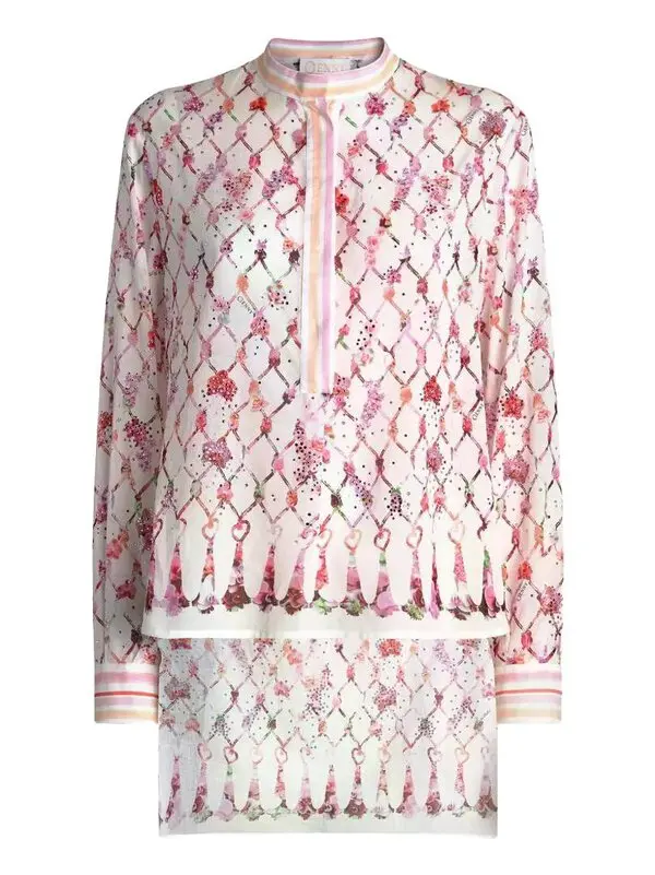 GENNY Floral-print Long-sleeve Shirt - Multicolour