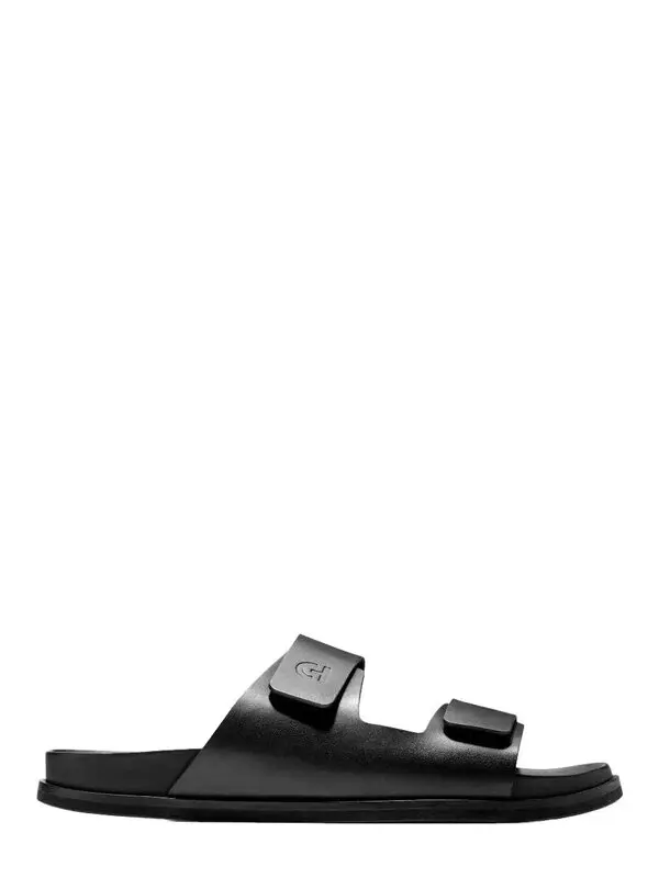 Cole Haan Logo-embossed Touch-strap Sandals - Black