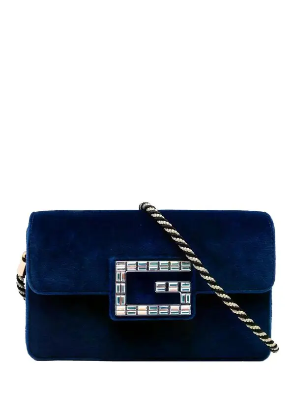 Gucci Broadway Velvet Crossbody Bag - Blue