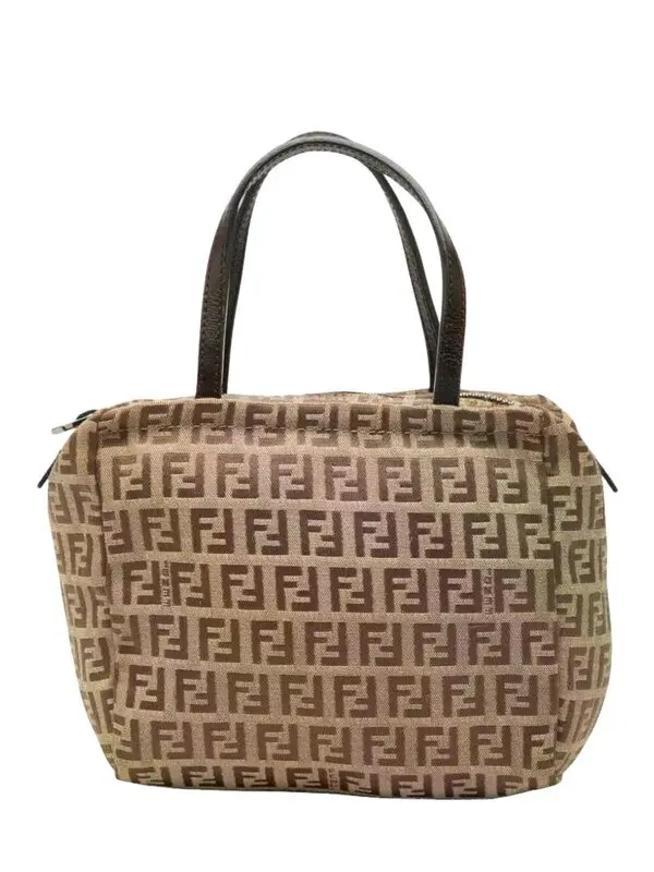 Fendi 2000-2010 Mini Zucchino Canvas Handbag - Neutrals