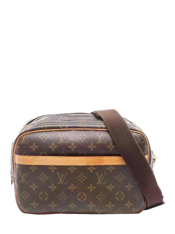 LOUIS VUITTON 2004 Monogram Reporter Pm Crossbody Bag - Brown