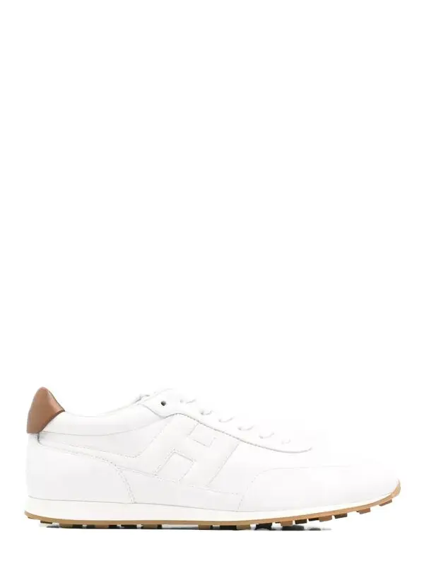 Hogan Logo-patch Leather Sneakers - White