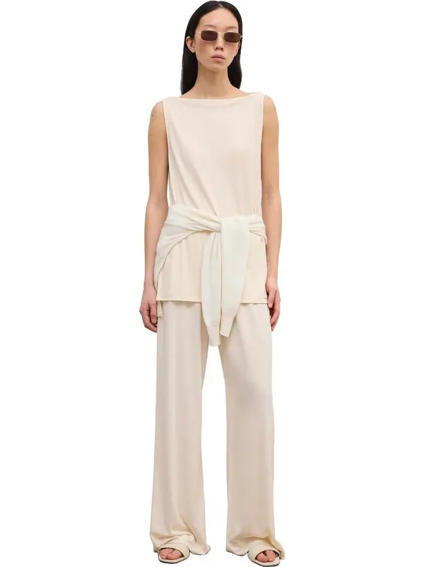 HOUSE OF DAGMAR Sleeveless Top - Cream White