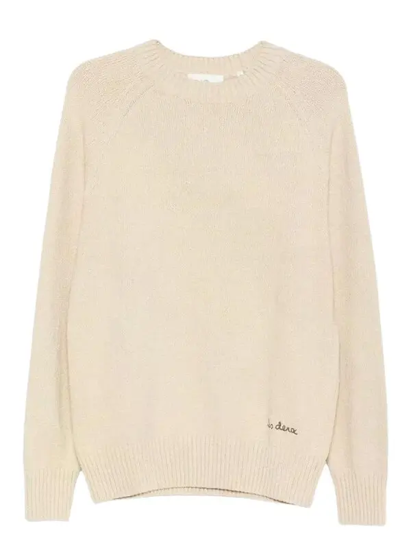 LES DEUX Raglan-sleeve Logo-embroidered Sweater - Neutrals