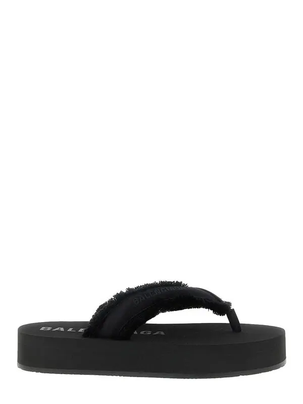 Balenciaga Embellished Stiletto Heel Mule Sandals With Applied Crystals - Black