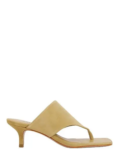 Schutz Sage Mid Stiletto Sandal - Ecru Olive