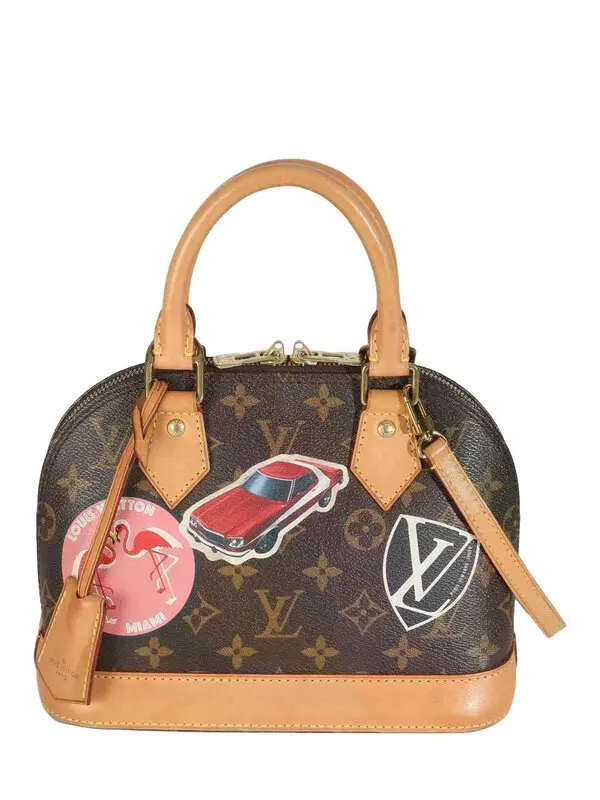 LOUIS VUITTON 2016 Monogram World Tour Alma Bb Handbag - Brown