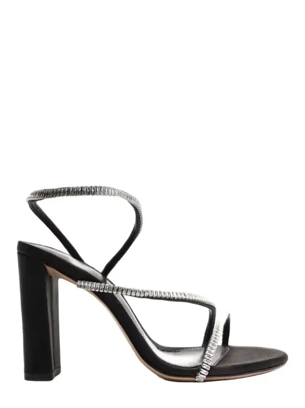 ALEXANDRE BIRMAN Polly Zircone 85 Leather Sandals - Black