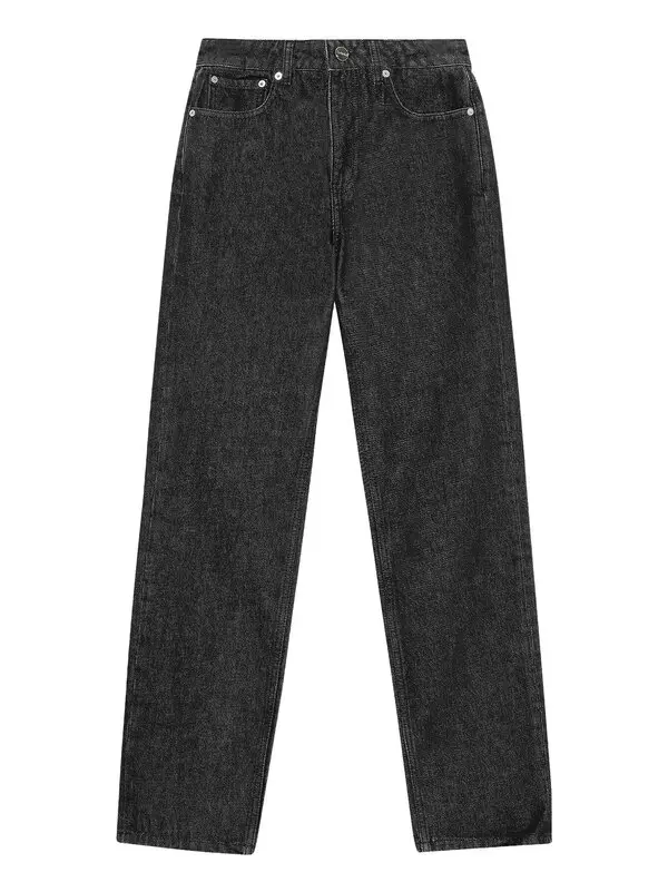 GANNI Swigy Jeans High-waisted Straight Leg Denim - Black
