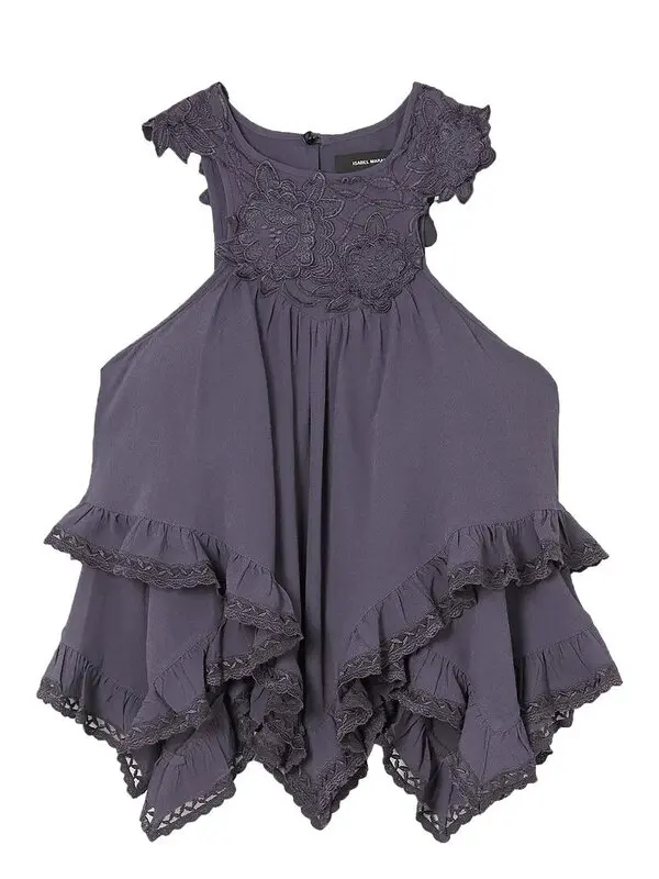 Isabel Marant Lupita Asymmetric Top - Dark Purple