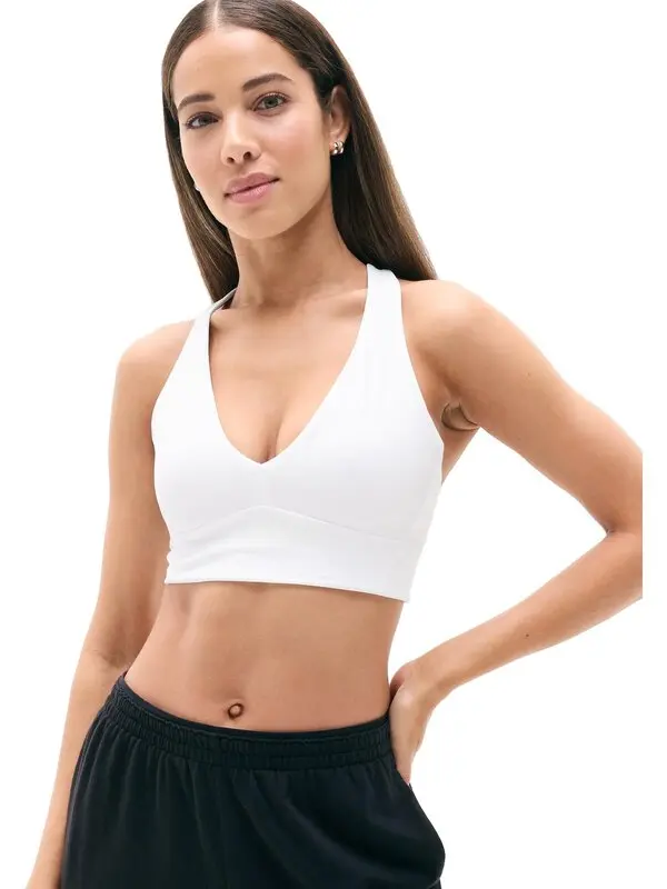 Athleta Transcend Longline Bra A-c - Bright White