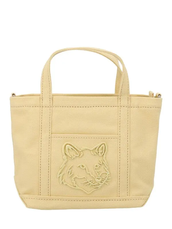 Maison Kitsuné Mini Fox Head Tote - Beige