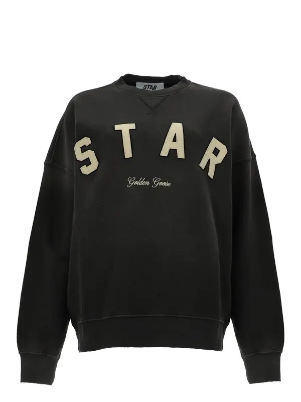 GOLDEN GOOSE Felpa "star - Charcoal