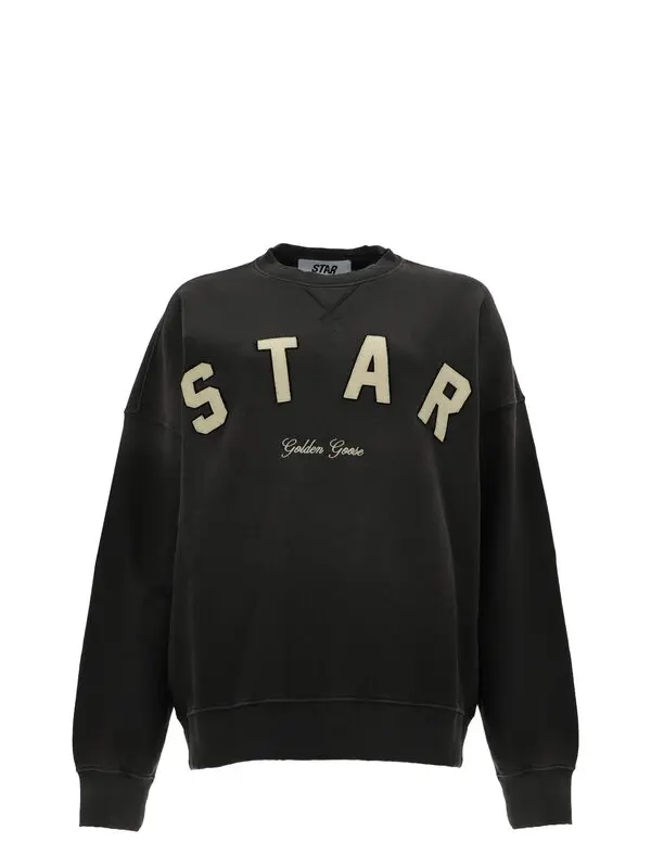 GOLDEN GOOSE Felpa "star - Charcoal