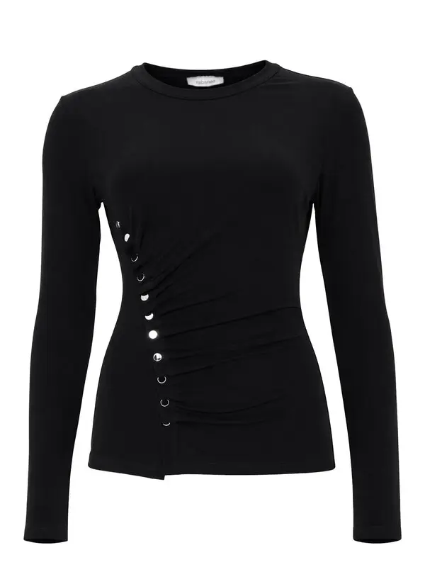 Rabanne Top With Buttons - Black