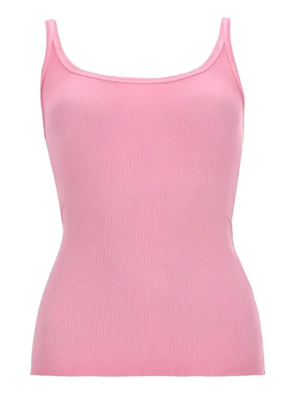 MSGM Tank Top In Viscosa - Pink