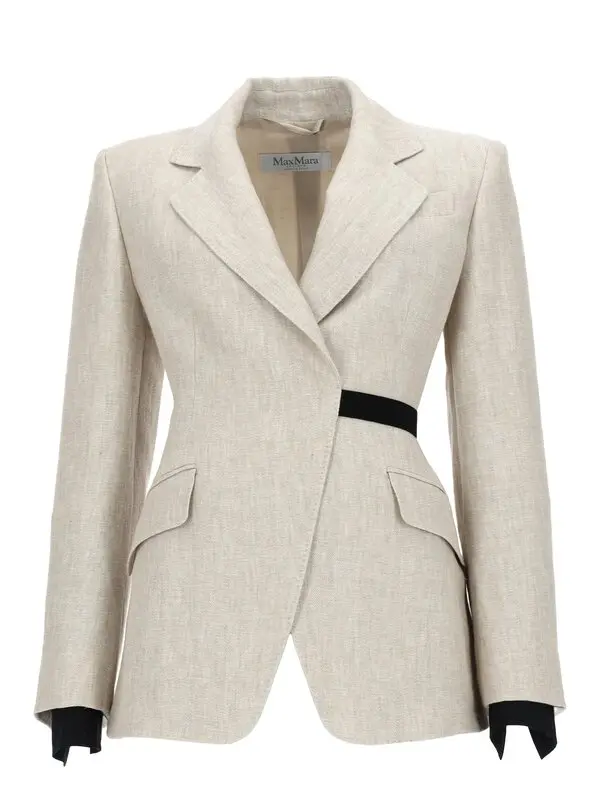 Max Mara Belted Blazer - Beige