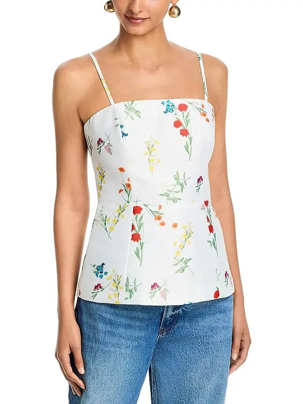 French Connection Christine Structured Top - Christine Floral White