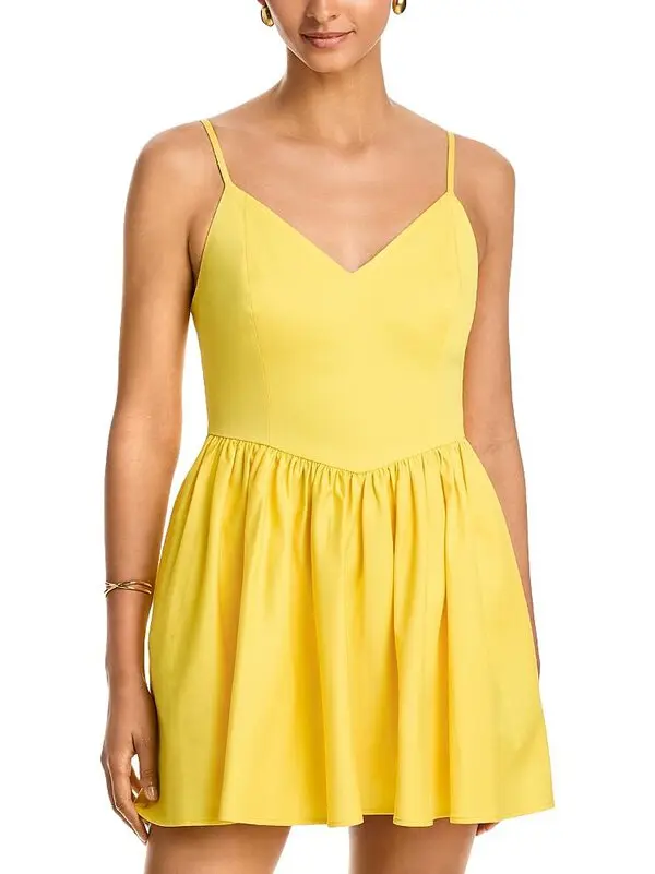 French Connection Lilah Ballerina Mini Dress - Daisy Yellow