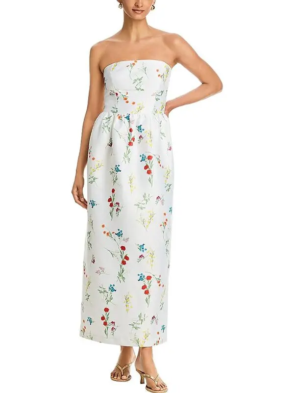 French Connection Christine Structured Maxi Dress - Christine Floral White
