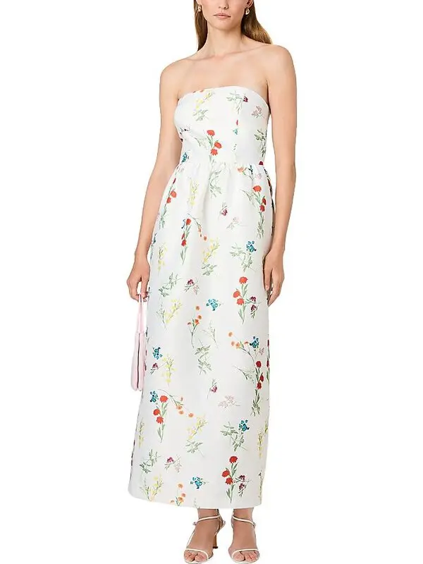 French Connection Christine Structured Maxi Dress - Christine Floral White
